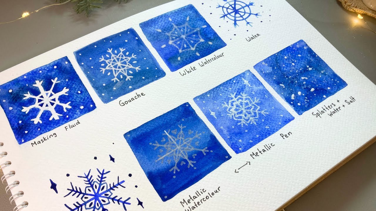 ️ 8 Simple Techniques to Paint Snowflakes - YouTube