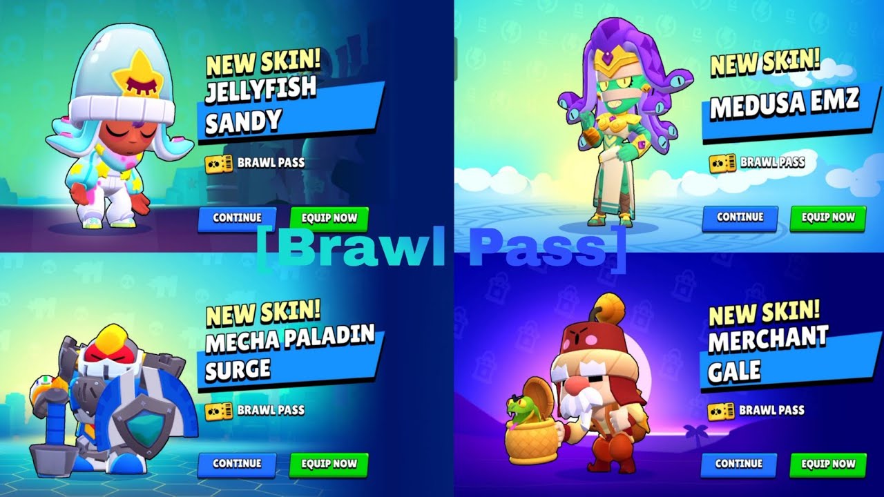 Unlocking | All Brawl Pass Skins & Skin Pins | Brawl Stars - YouTube