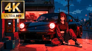 Osaka Midnight Porsche 911 | Anime Girl Night Vibes 4K Live Wallpaper