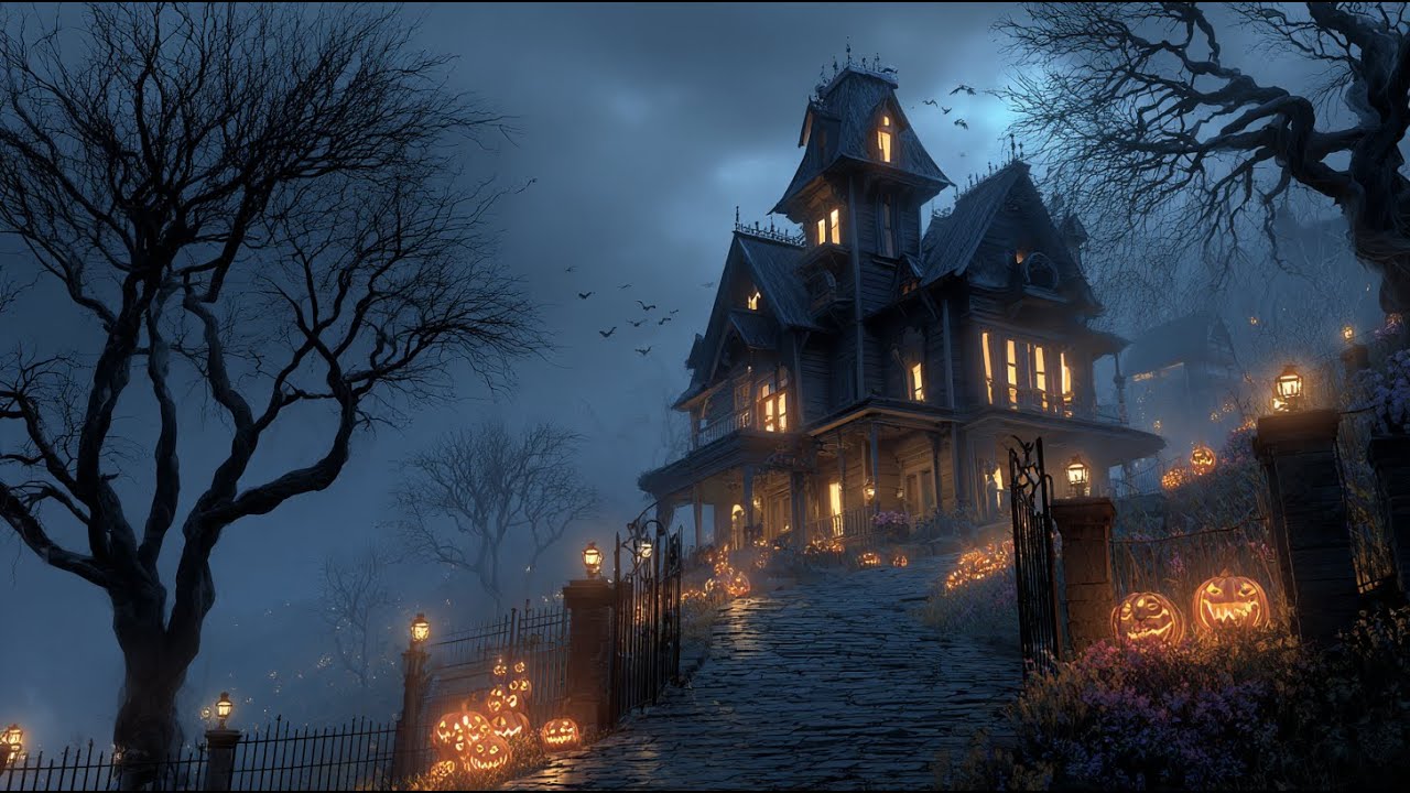 Halloween Background Music 🎶 Light Spooky & Pleasant Atmosphere | Not ...