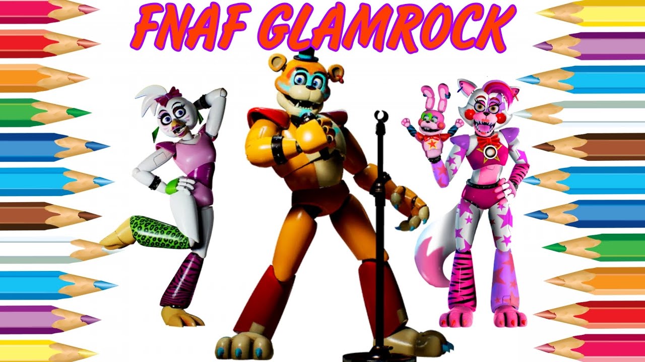 FNAF GLAMROCK / How to draw Glamrock Freddy, Chica and Funtime Foxy ...
