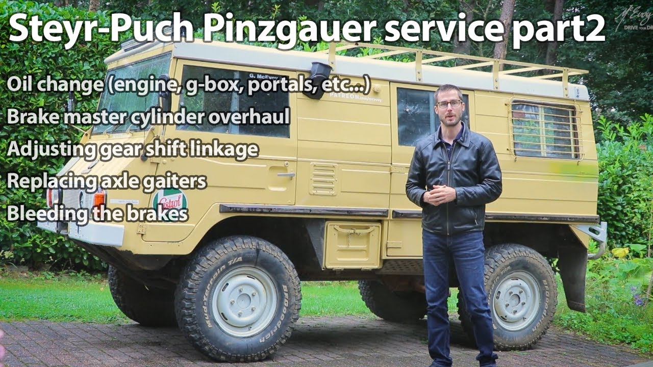 Pinzgauer 710K brake overhaul, shifter linkage, axle gaiters... - YouTube