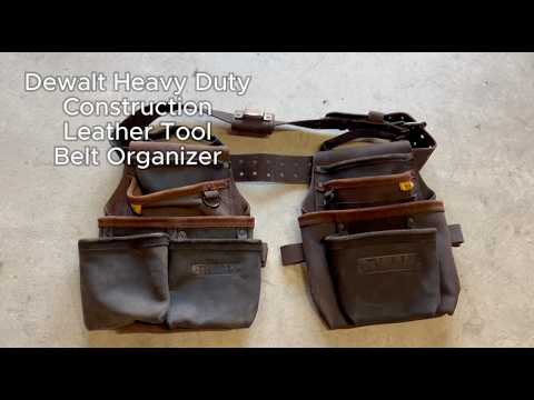 DEWALT Leather Tool Belt Organizer Review | 18-Pocket Heavy Duty Tool Belt