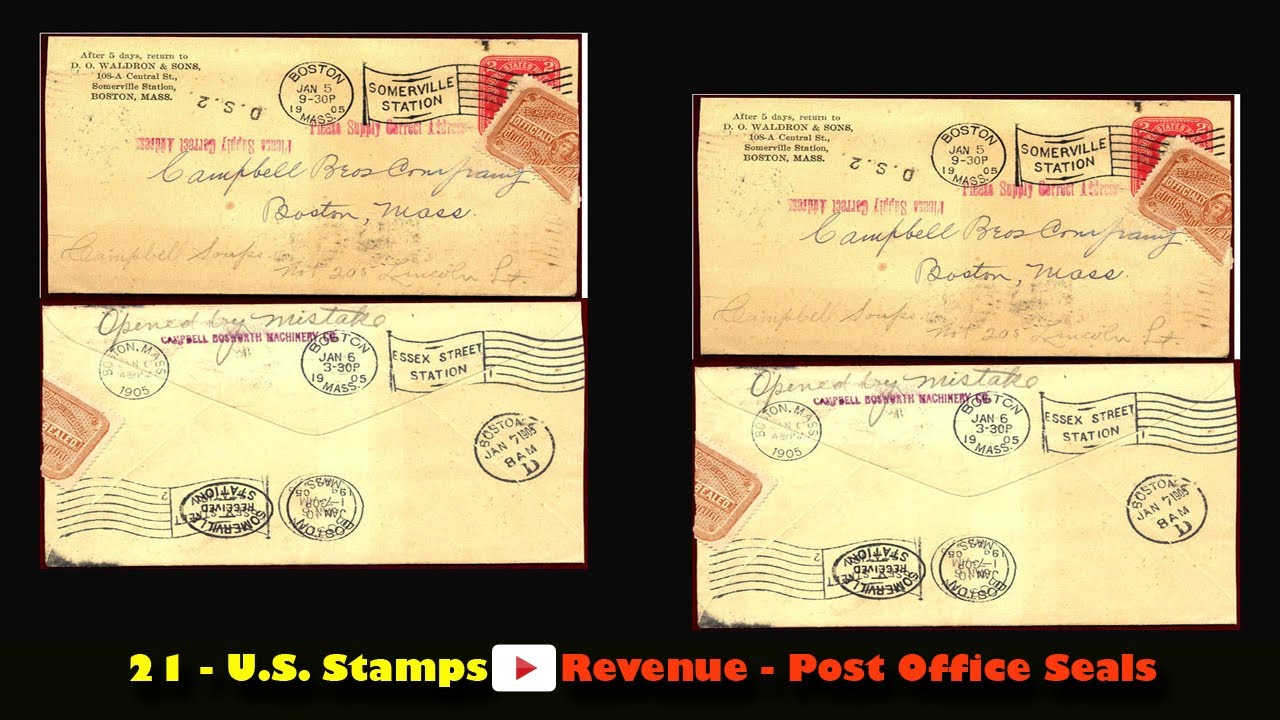 21 - FOR REVENUE ONLY – U.S. Post Office Seal Stamps You’ve Never Seen ...