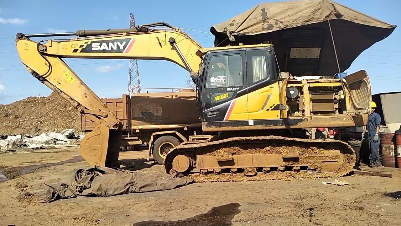Top timing Engine Mitsubishi 4M50. Excavator Sany215ace. - YouTube