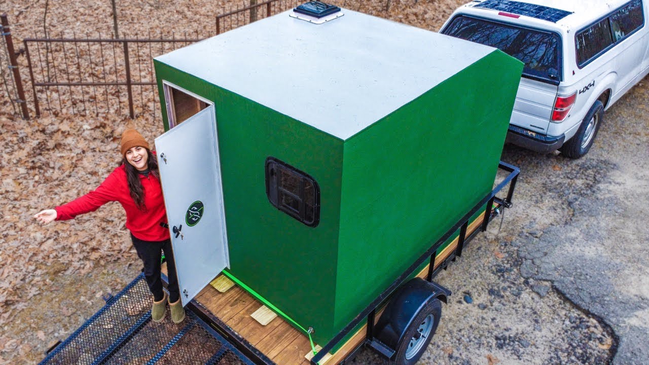 DIY Micro Tiny HOUSE On Wheels | BUILD Start To Finish - YouTube