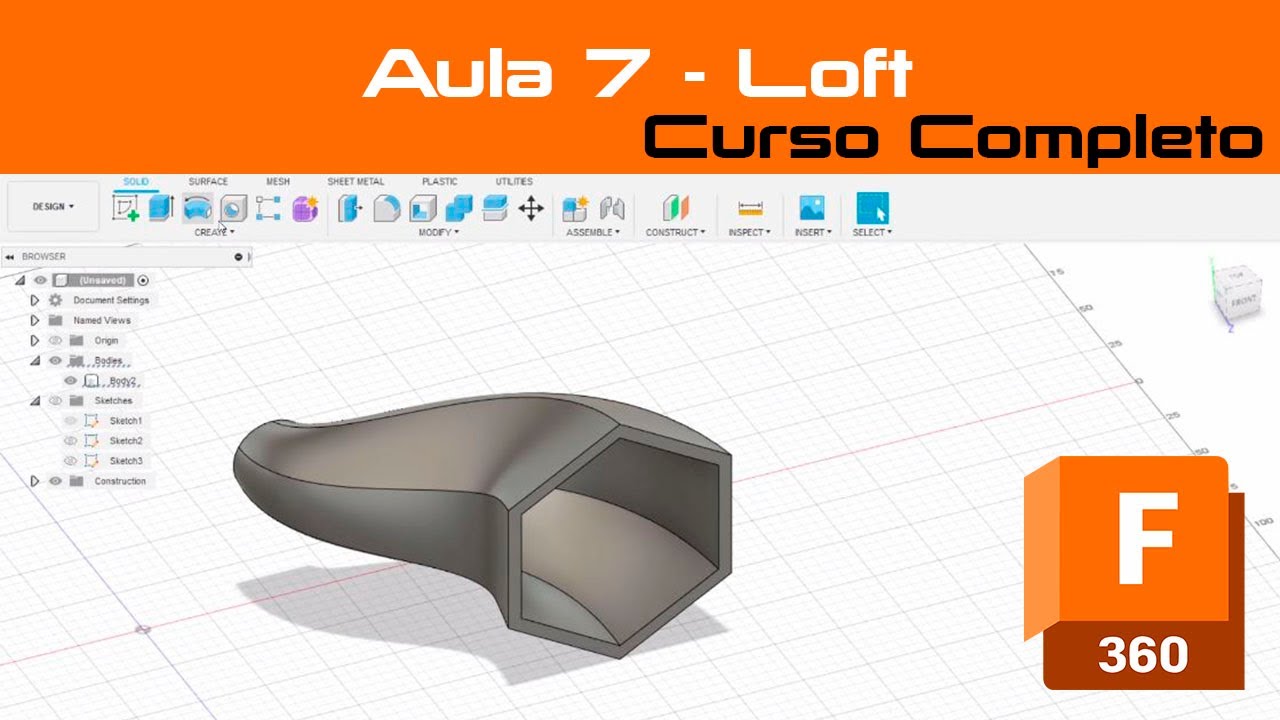 Aula 7 - Como usar a ferramenta Loft no Fusion 360 - YouTube