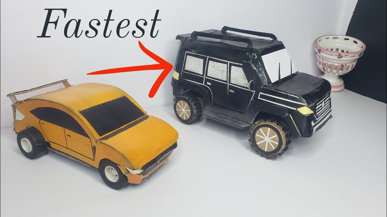 Diy Toyota land cruiser and Honda civic from cardboard review - YouTube