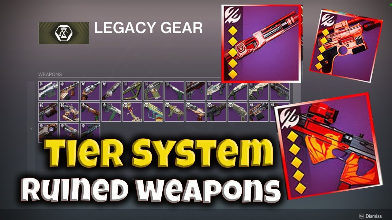 The Tier System Ruined Weapons in Destiny 2 & Along with Loot Chase ...