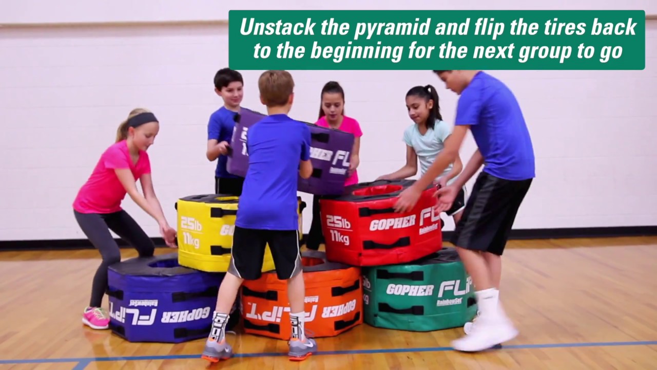 Tire Trainer Pyramid Stack Activity Idea - YouTube