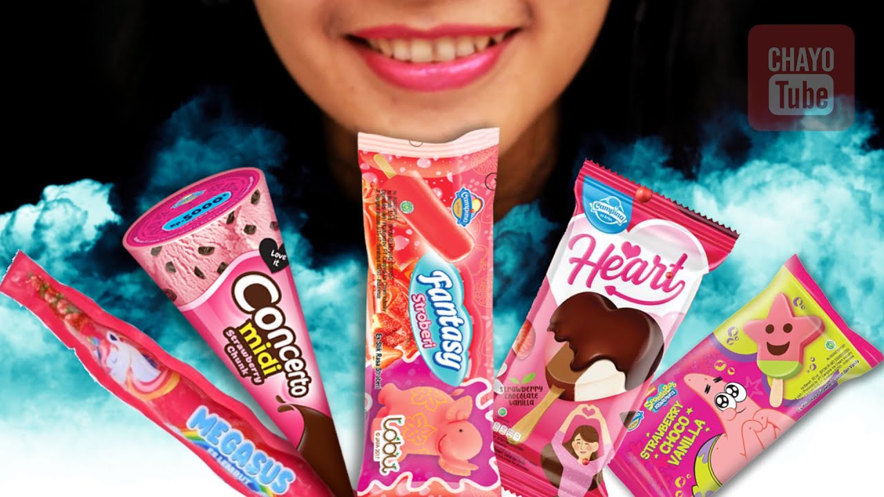 ASMR PINK CAMPINA ICE CREAM | HEART, PATRICK, FANTASY, CONCERTO ...