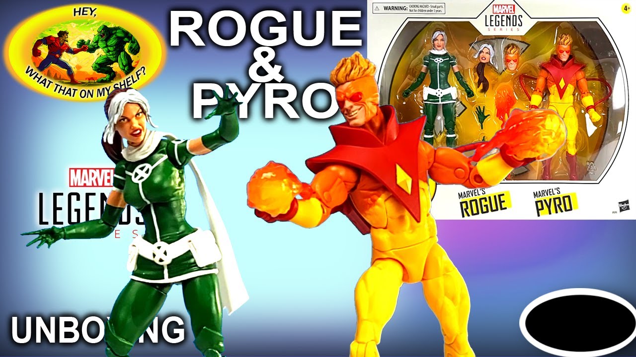 Unboxing MARVEL LEGENDS Rogue & Pyro - September 7th 2023 - Hasbro X ...