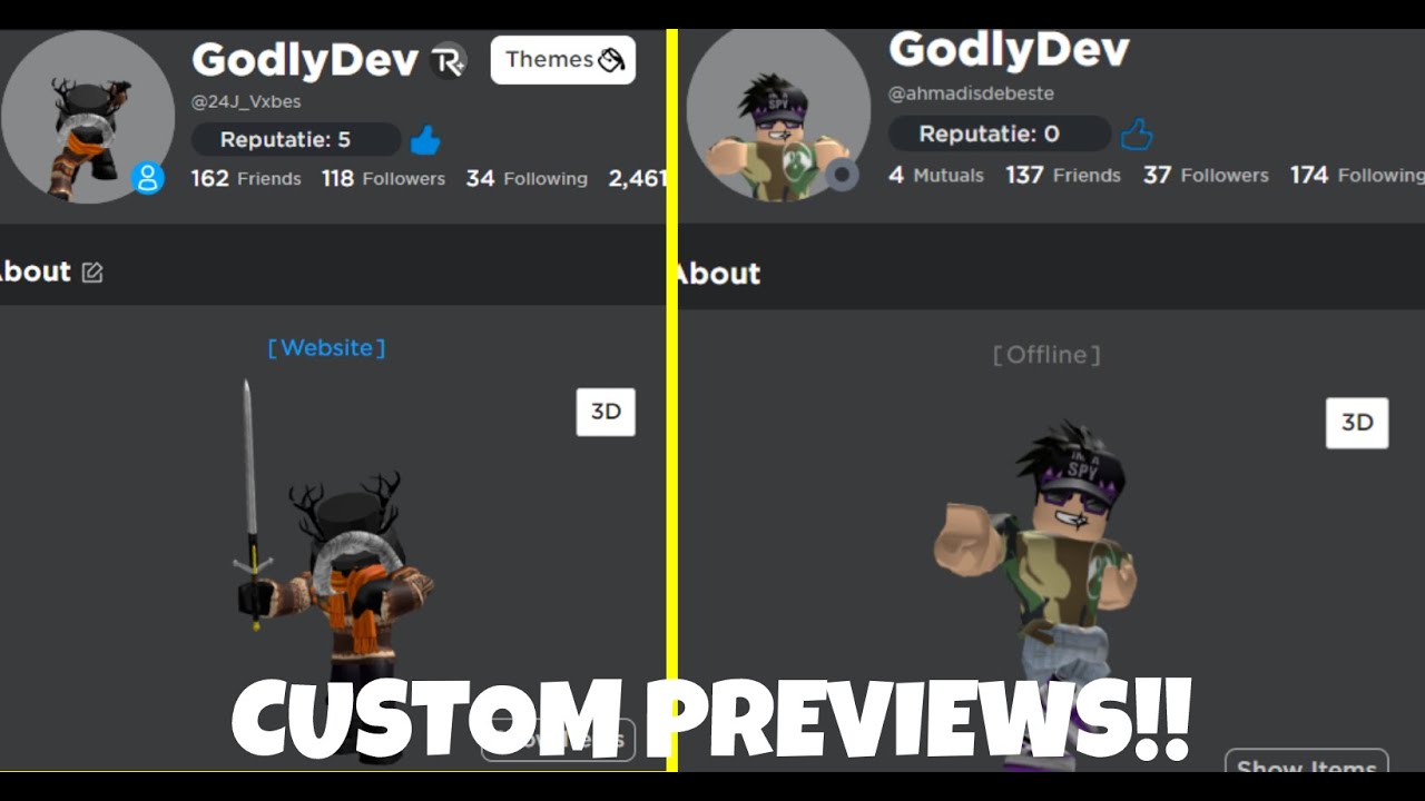 How to get a CUSTOM avatar preview on ROBLOX!! - YouTube