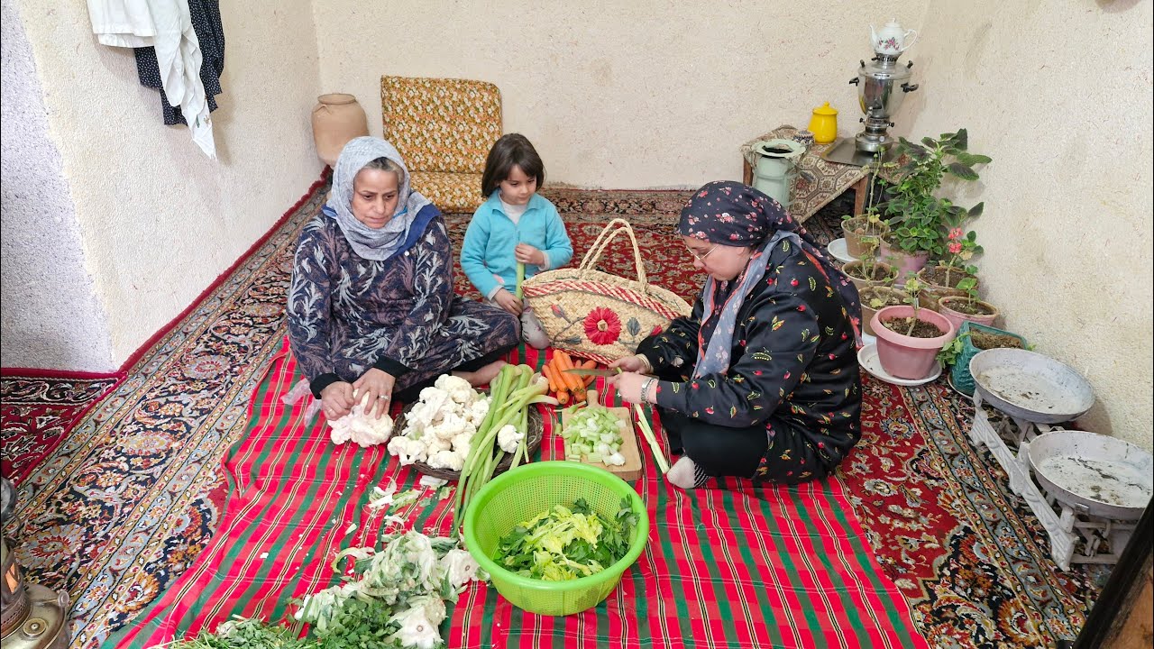 Daily plans of an autumn day in the village Preparation of spicy and ...