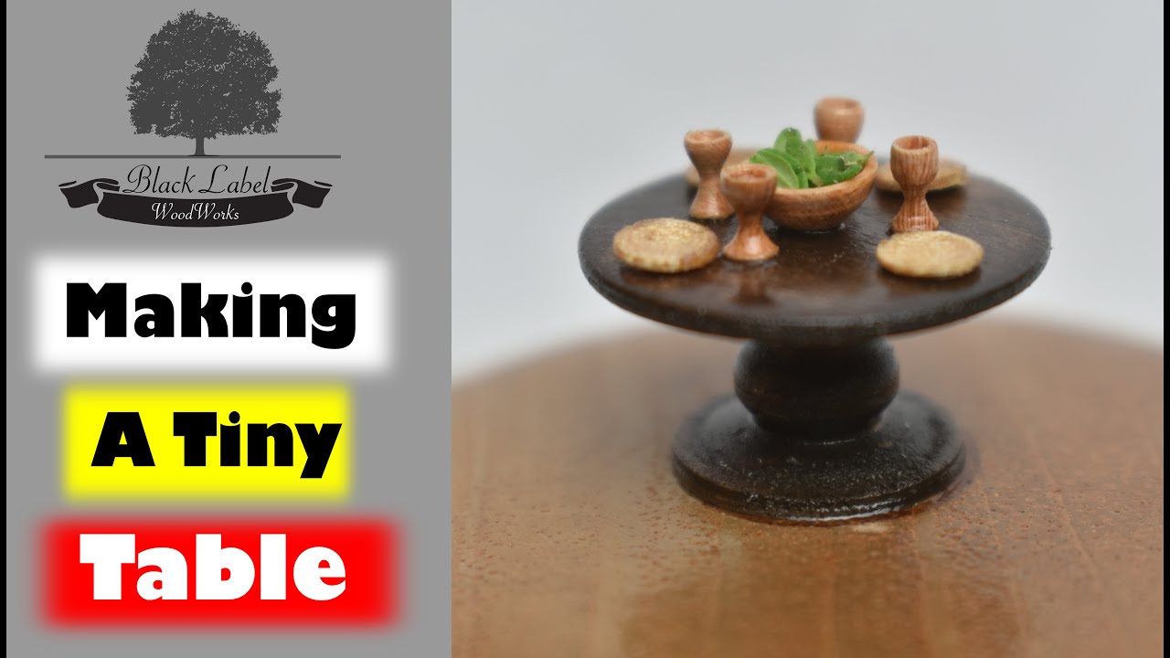miniature wood turning. Making a tiny table, bowls, goblets. How to ...