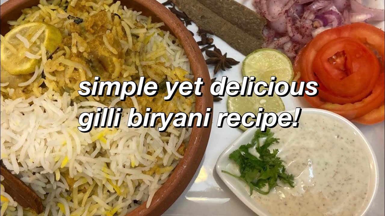 traditional and easy gilli biryani recipe - YouTube