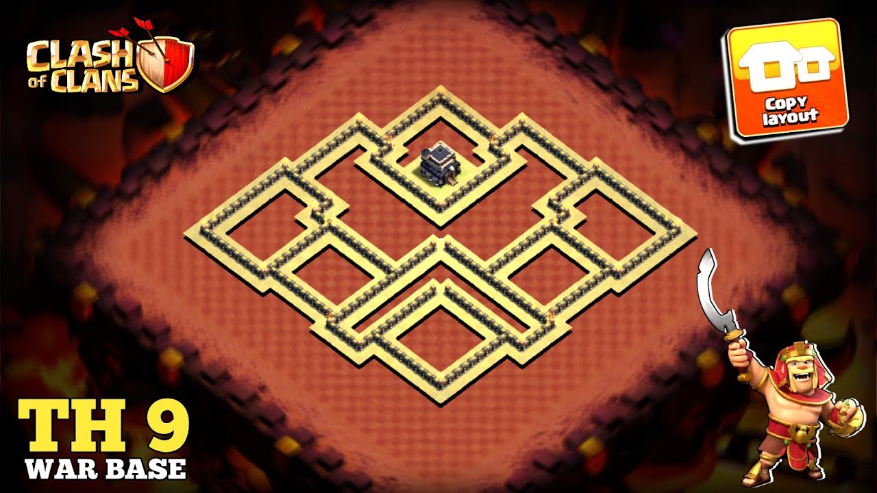 NEW STRONGEST ! TH9 WAR BASE 2024 COPYLINK ! Town Hall 9 Base Design - Clash of Clans - YouTube