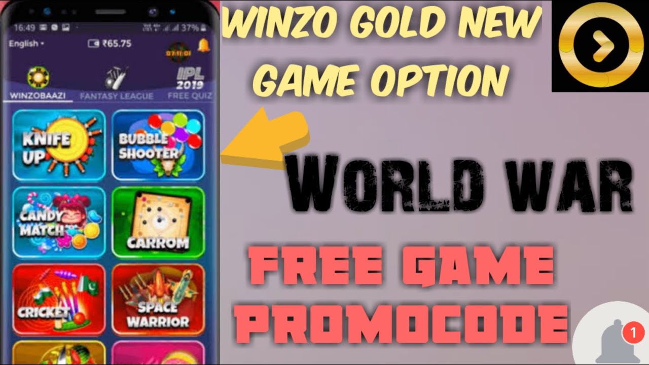 Winzo gold new game World war | Play by making team | full step video ...