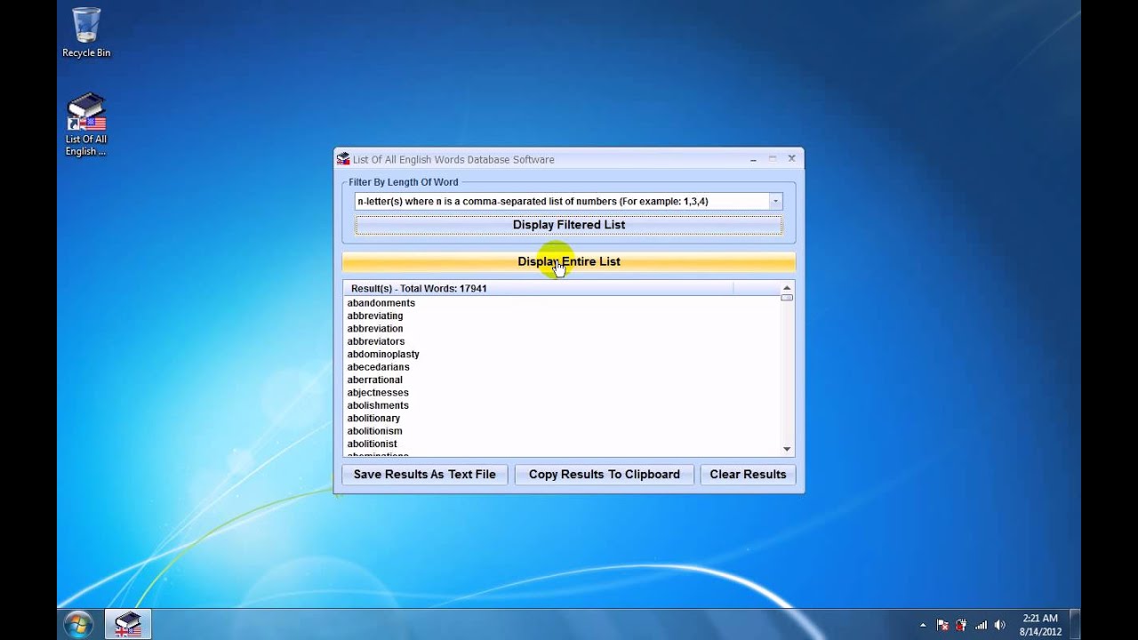 How To Use List Of All English Words Database Software YouTube how-to-use-list-of-all-english-words-database-software-youtube