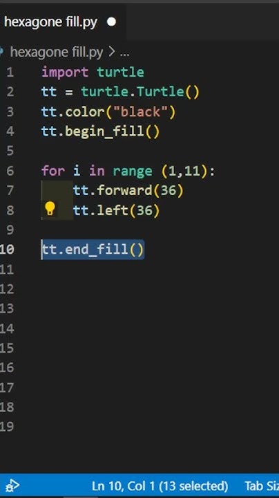 Black Fill Hexagone With Text Python Turtle Code Programming Nanosoft Shorts Youtube