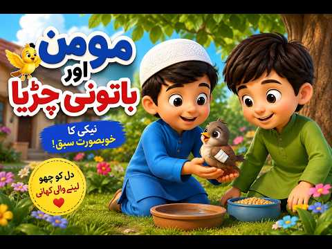 Momin Aur Baatoni Chiriya 🐦 | Momin Ki Nek Dil Kahani | Urdu Moral Story for Kids