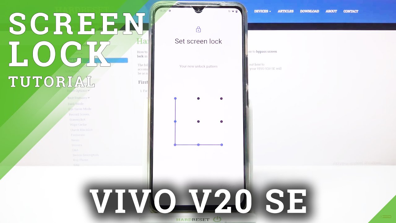 How to Add Screen Lock on VIVO V20 SE - Set Up Lock Screen Pattern ...