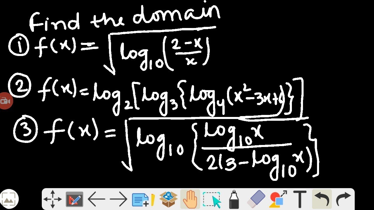 DOMAIN OF LOGARITHMIC FUNCTION - YouTube