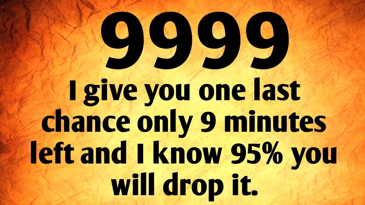 God says :- I give you one last chance in only a few minutes left | God ...