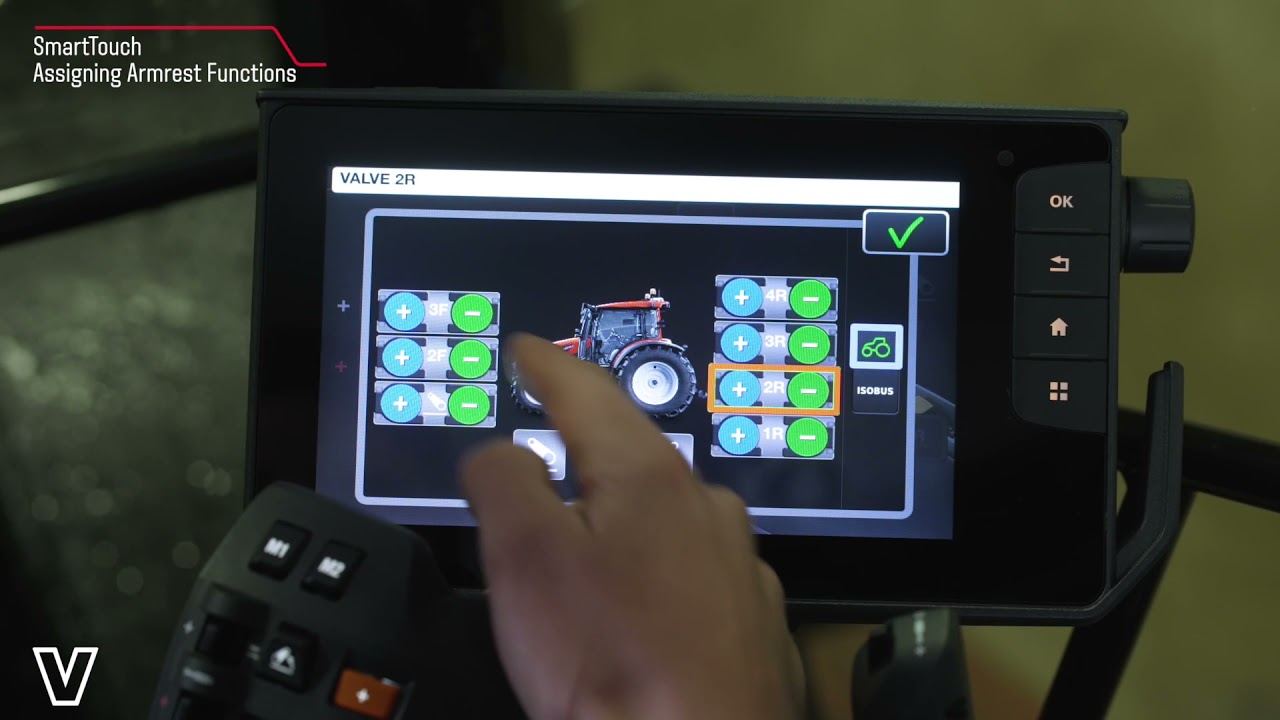 Valtra SmartTouch - Assigning Armrest Functions - YouTube