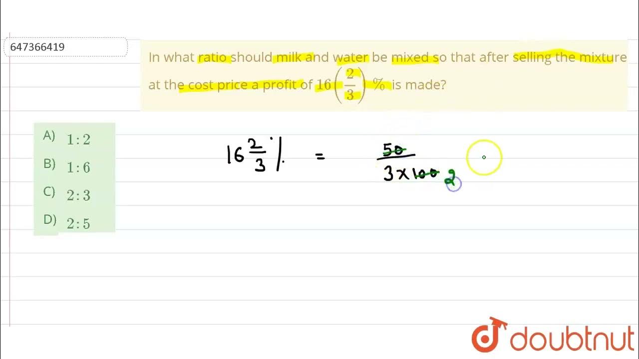 In What Ratio Should Milk And Water Be Mixed So That After Selling The in-what-ratio-should-milk-and-water-be-mixed-so-that-after-selling-the