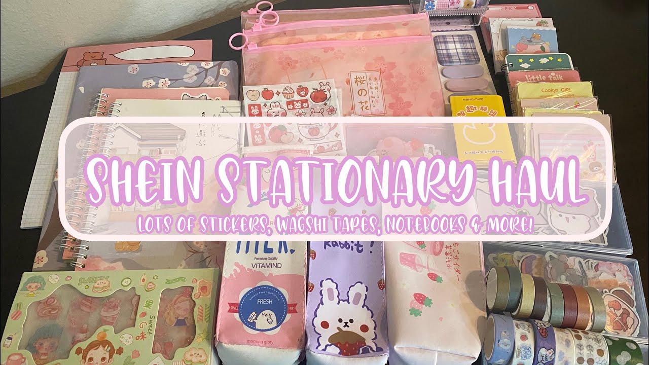 huge shein stationary haul | $50+ items! - YouTube