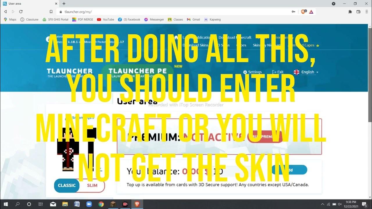 How to change skin in minecraft tlauncher - YouTube