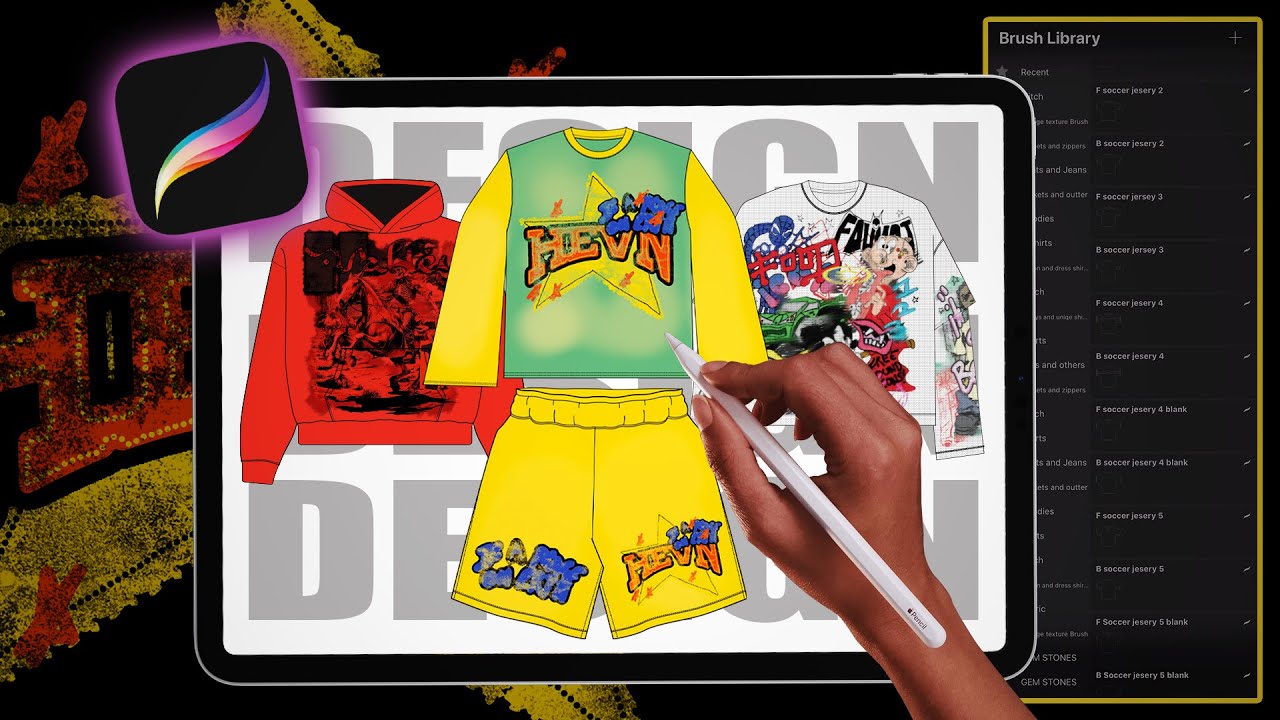 Design BETTER Mock ups for your CLOTHING BRAND | PROCREATE - YouTube