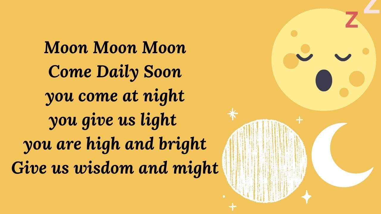 Moon Moon Moon Nursery Rhymes For Kids - YouTube