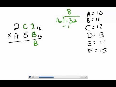 Multiplication in Base 16 (Hexadecimal) - YouTube