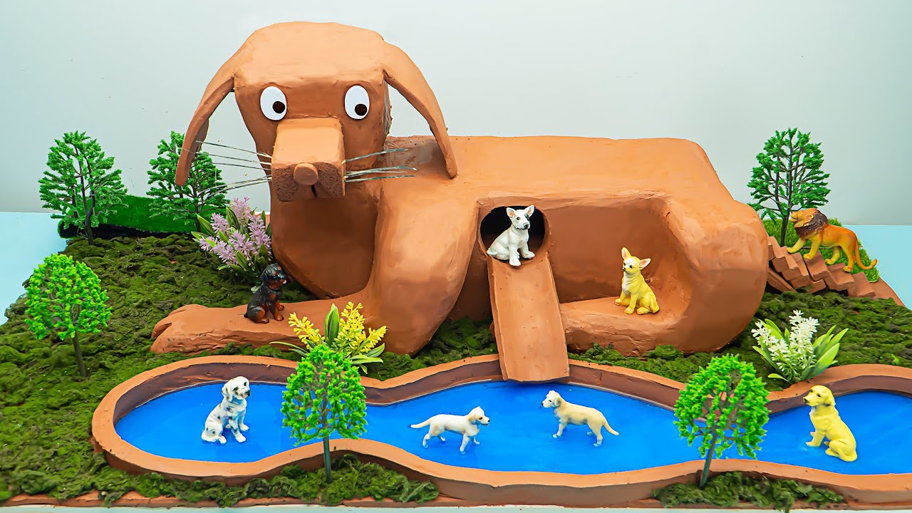 Build a Puppy House out of Clay with Dog Style - YouTube