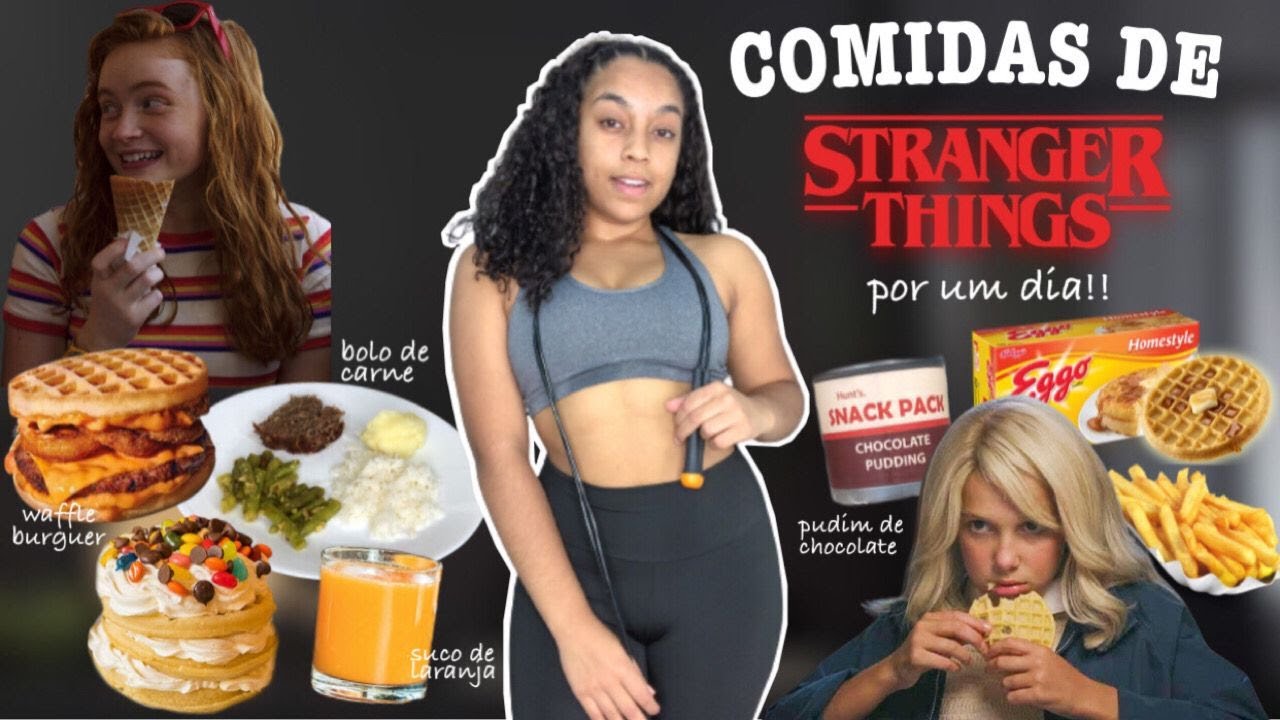 um dia inteiro comendo apenas comidas de STRANGER THINGS!! *waffles ...