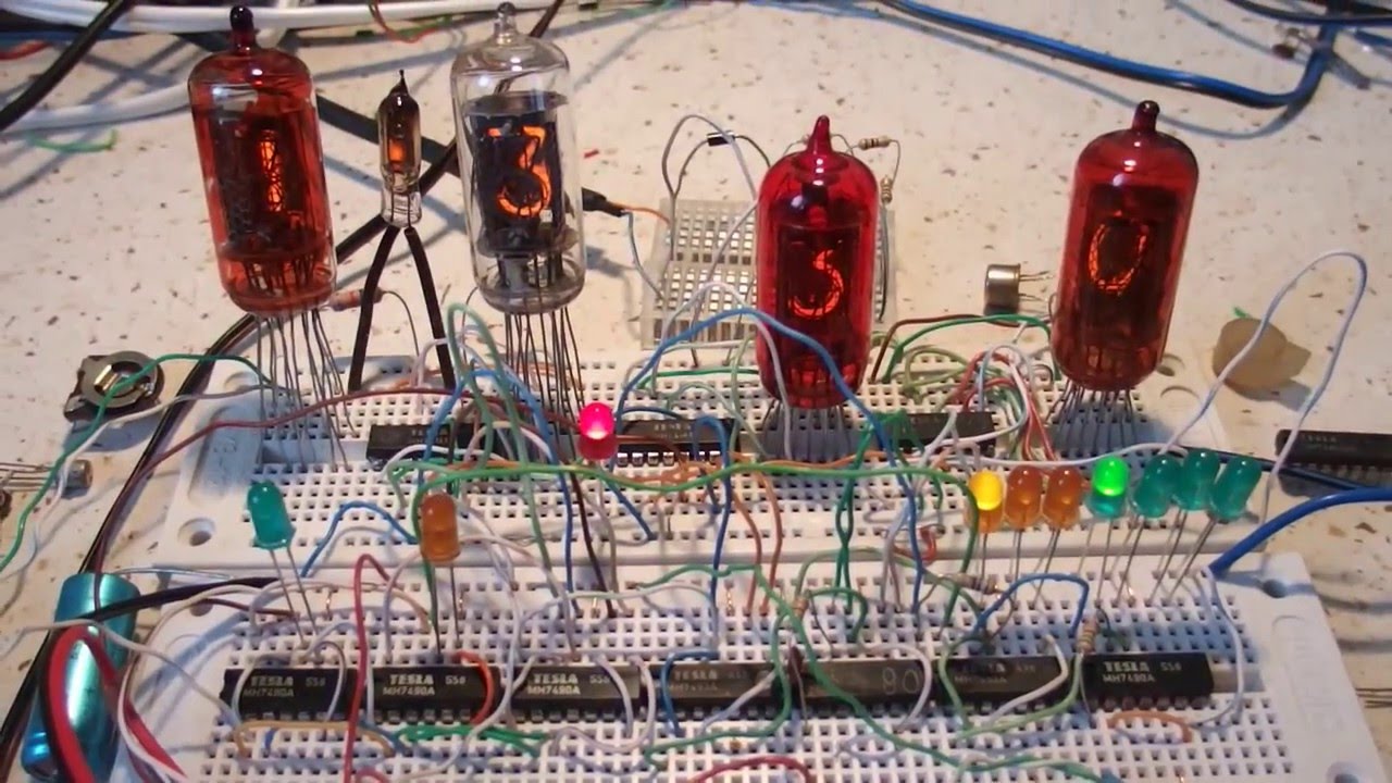 Poctivé digitronové hodiny TESLA / Proper nixie clock TESLA - YouTube