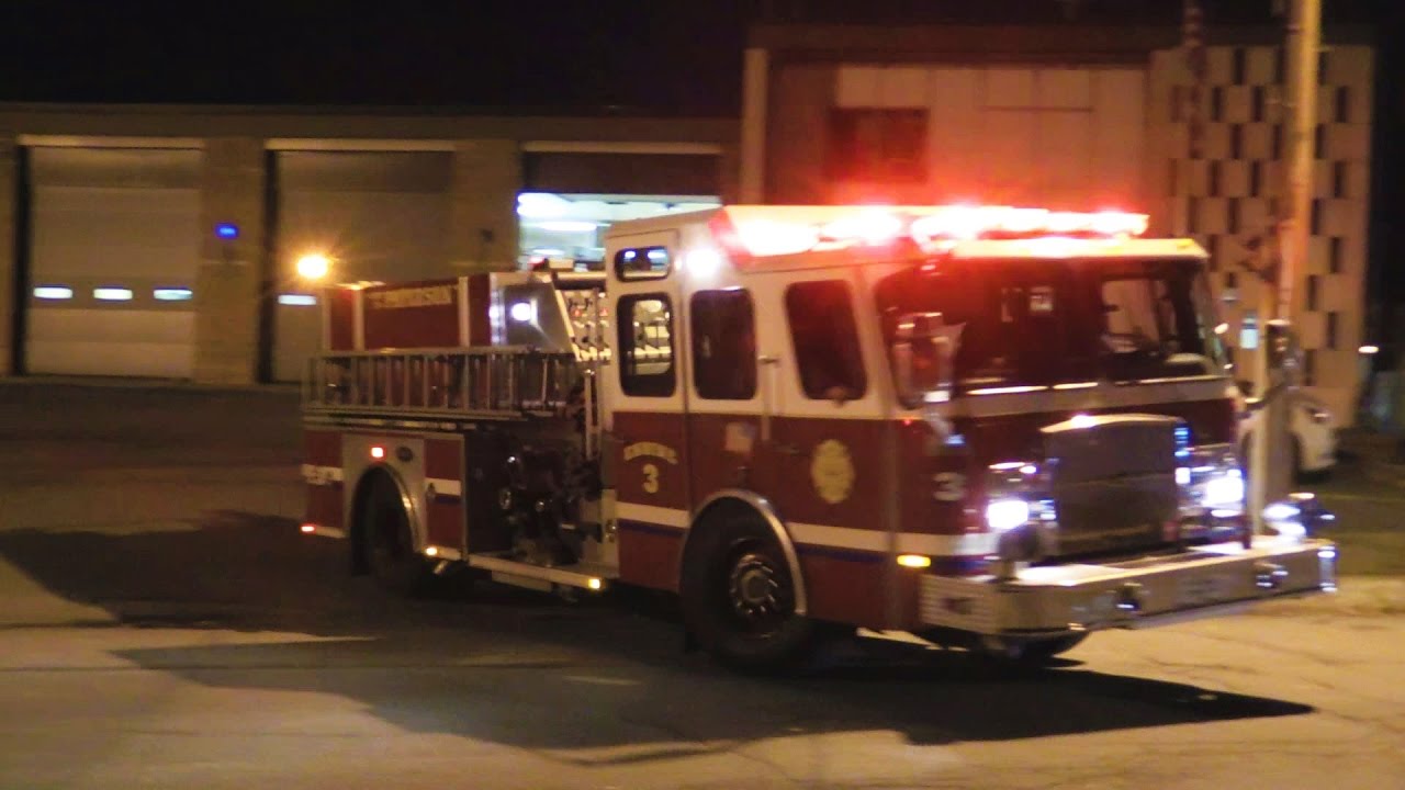 Paterson NJ Fire Department Engine 3 Responding from Trenton Ave ...