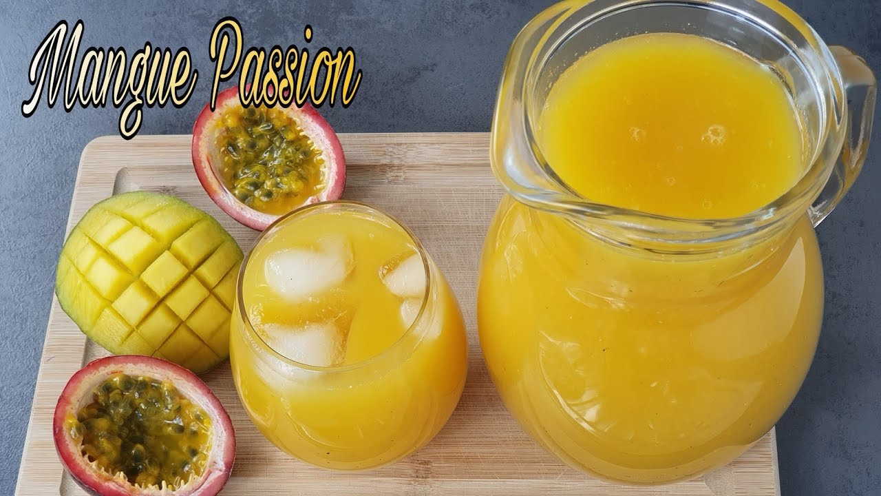 #77 Jus Exotique Mangue🥭 Fruits de la Passion🍹, Cocktail Mango Maracuja ...