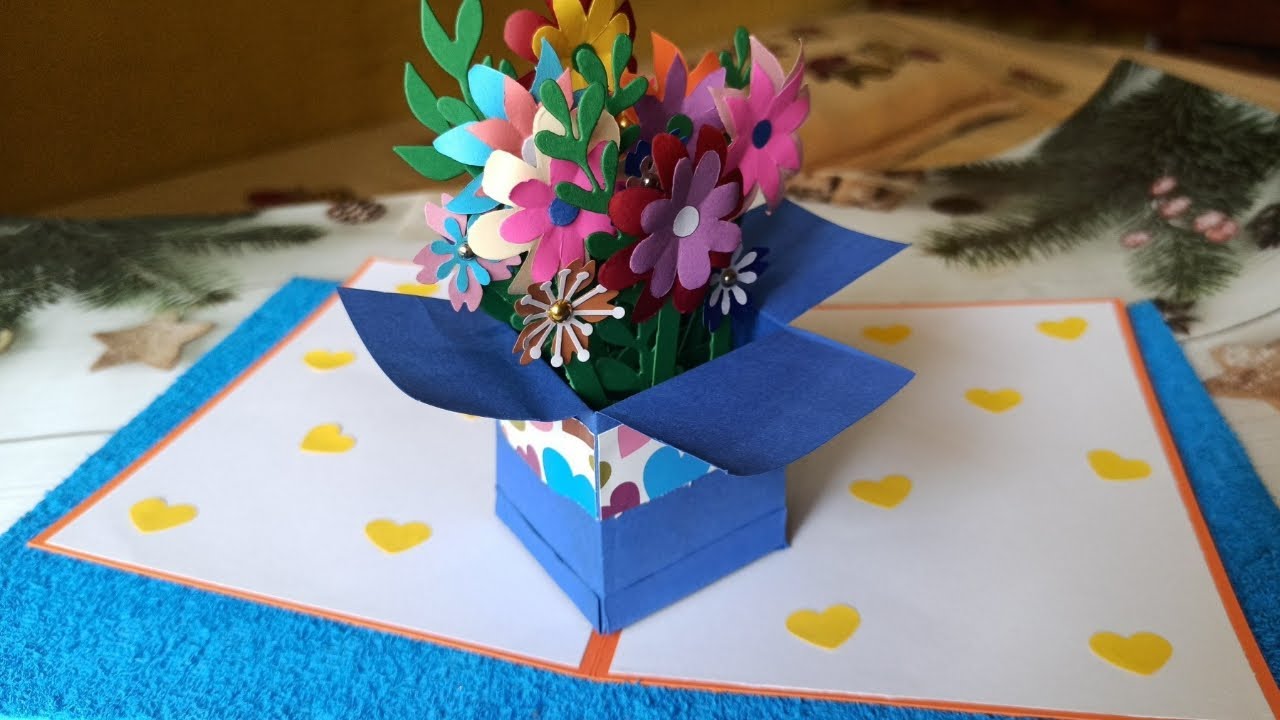 How To Make Popup Card // Flower Popup Card Tutorial // Handmade ...