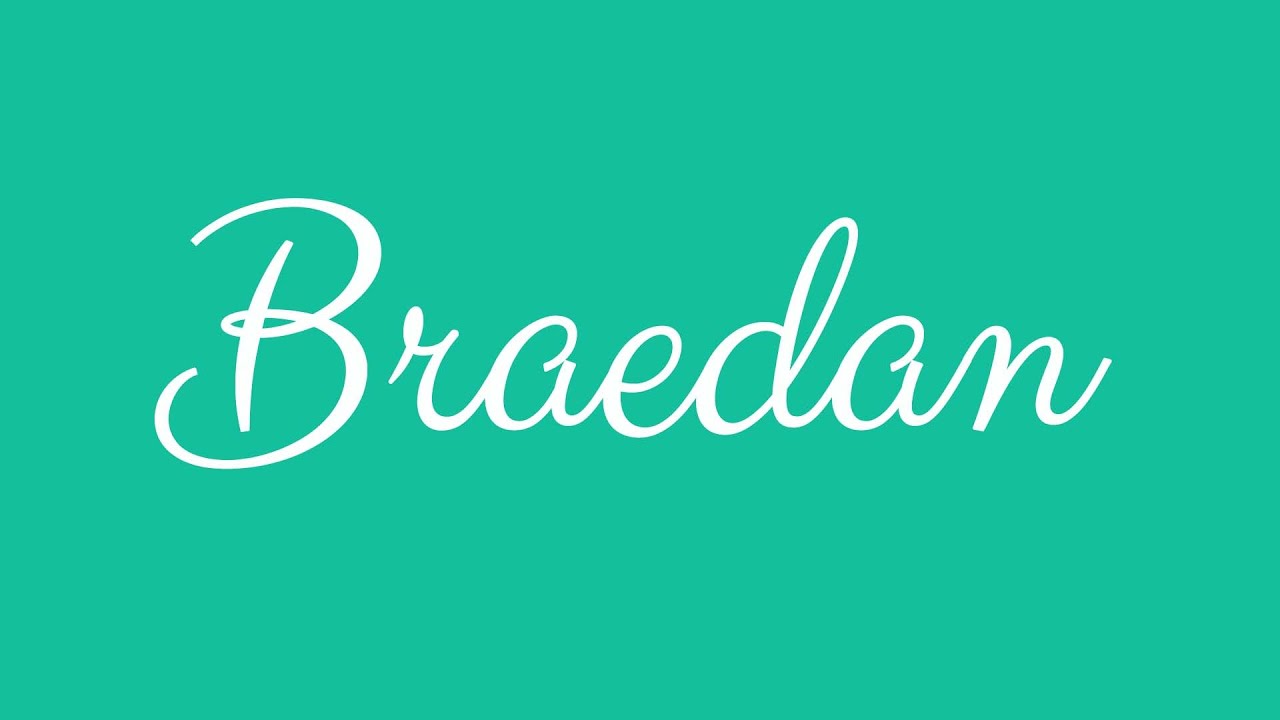 Braedan English Cursive Handwriting Tutorial - YouTube