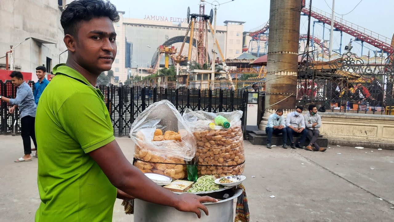 Spicy Bell Puri in Dhaka | Heavy tasteful | Teenager and schools boy ...