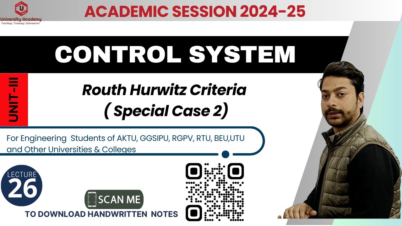 CS26: Special Cases of Routh Array | Routh Hurwitz Criteria ( Special ...