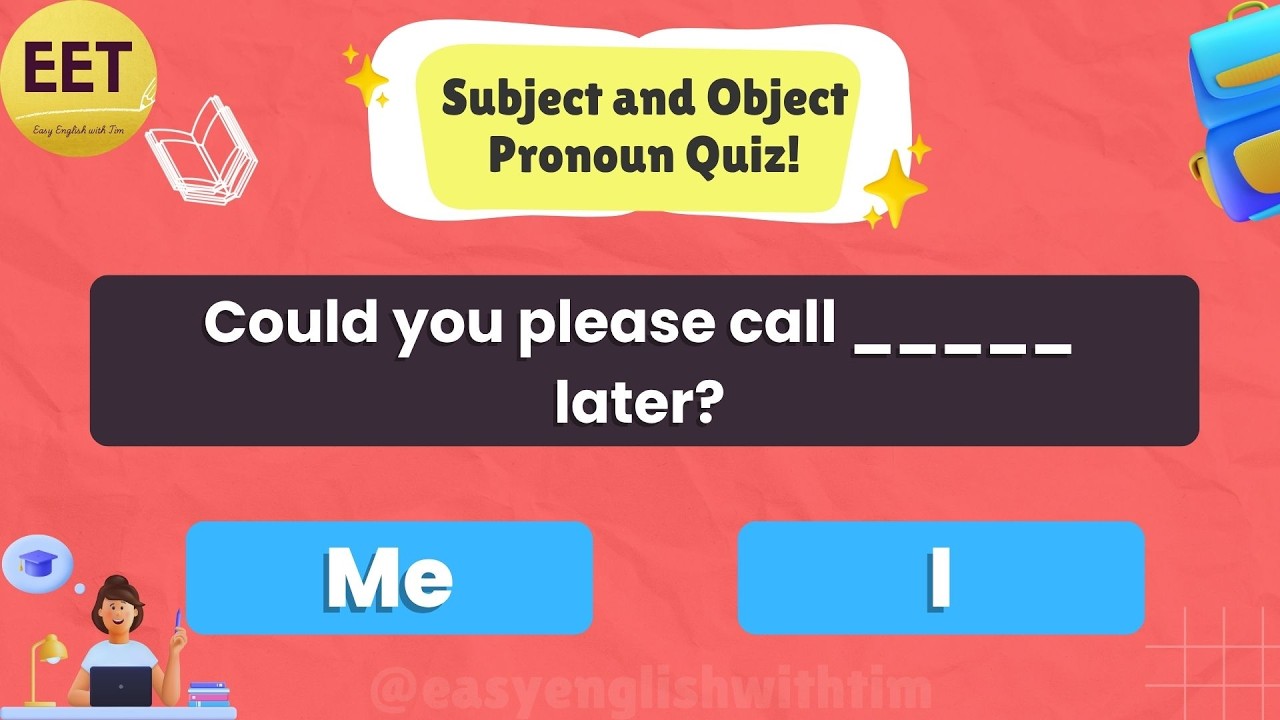 I, Me or Us Pronouns Quiz Challenge? Easy English Learning ️ - YouTube