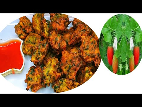 তেলাকুচা পাতার বড়া রেসিপি | তেলাকচু শাকের বড়া | Telakucha patar bora ...