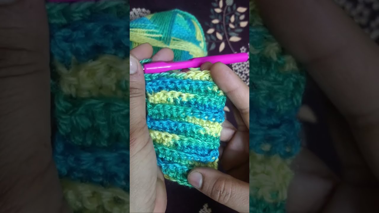 Single crosia pattern for beginners - YouTube