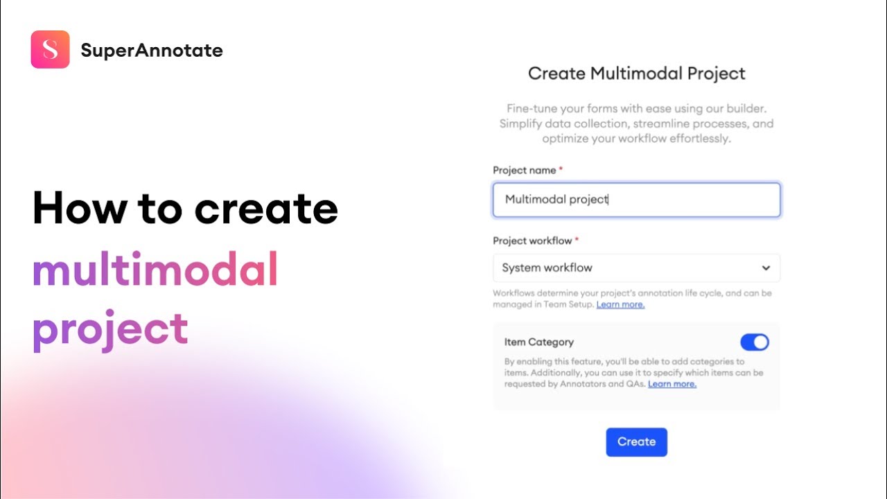 Create a Multimodal project - YouTube