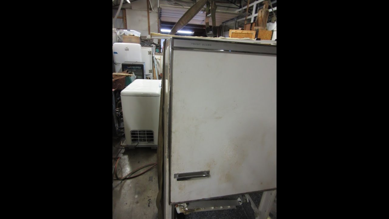 Mid Century Modern GE FrostGuard fridge repair - Cabinet straighten and ...