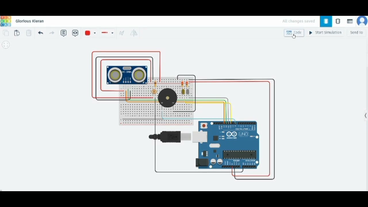 Adaptive Headlight and Obstacle Warning Embedded System (Tinkercad ...